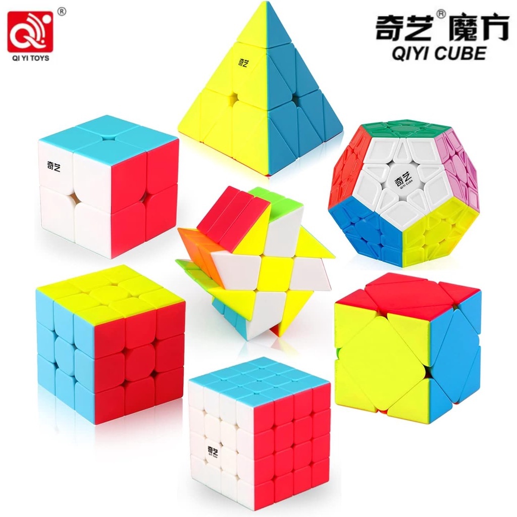 QiYi Cube 2x2 3x3 4x4 Megaminx Windmill Skewb Cube and Pyramid Speed ...