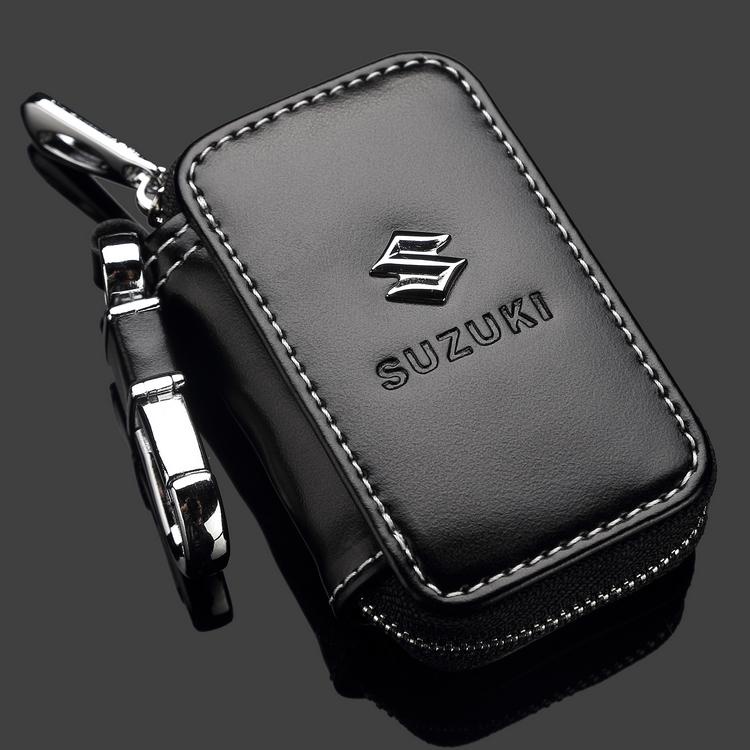 Suzuki Car Key Case Genuine Leather Car Smart Key Chain Keychain Holder ...