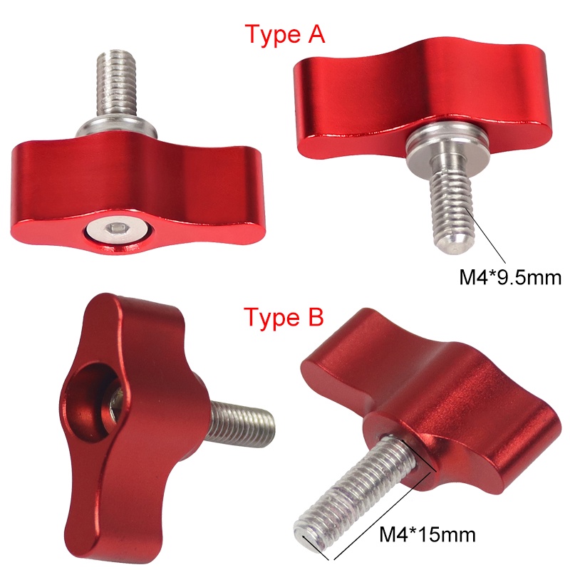 M4 M5 Thumb Screw Aluminum Alloy Handle Stainless Steel Screw Knob ...