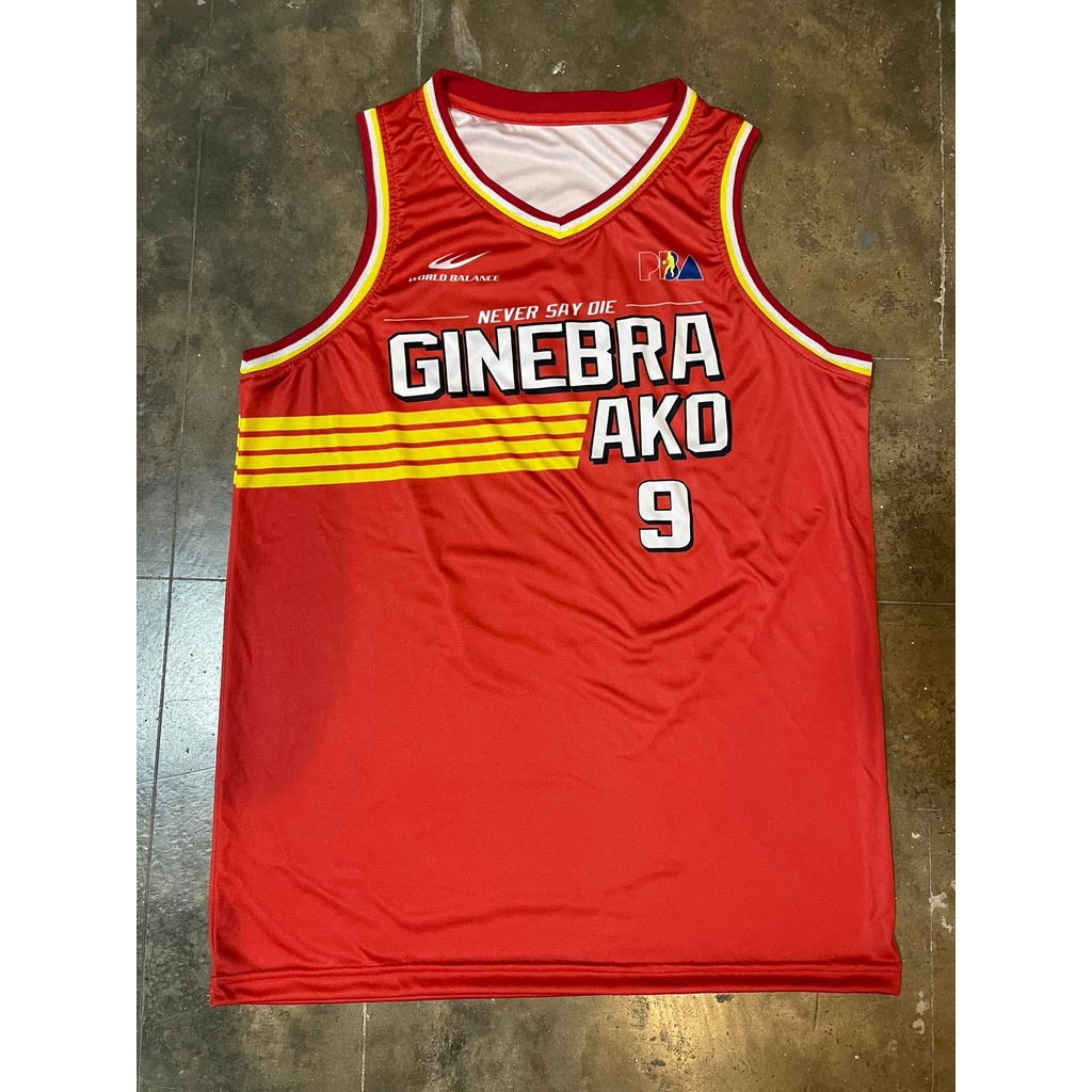 PBA JERSEY | GINEBRA AKO RED | SCOTTIE THOMPSON #9 NEVER SAY DIE BGSM ...