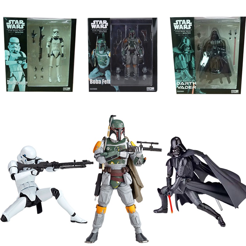 Anime Yamaguchi Star Wars Revo Revoltech Stormtrooper Darth Vader Boba ...
