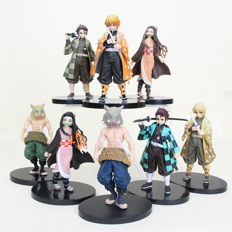 16cm Japanese Anime Demon Slayer Action Figurines Hashibira Inosuke ...