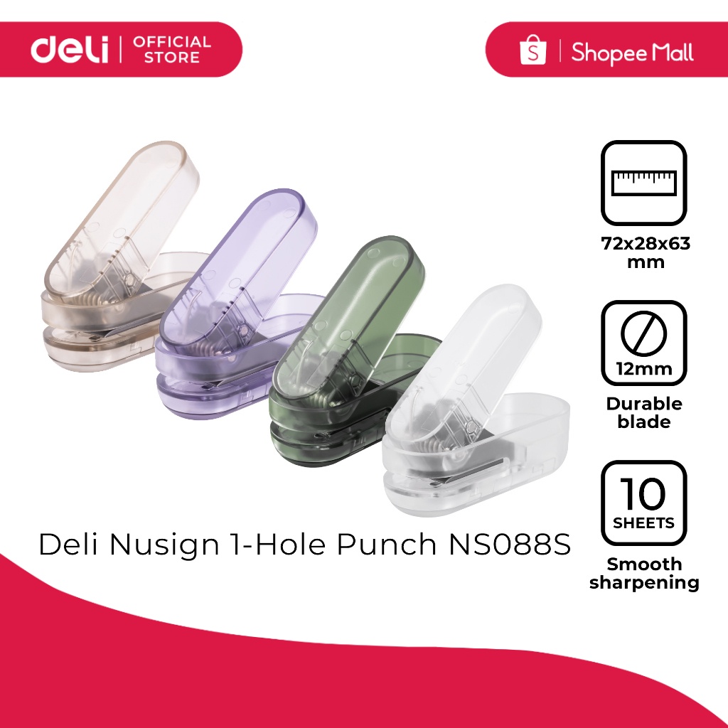 Deli NS088S Nusign 1-Hole Punch | Shopee Philippines