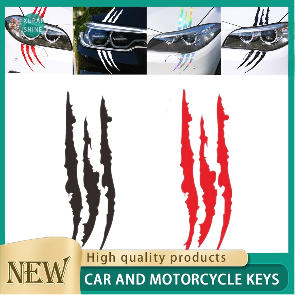 xps Monster Claw Scratch Decal Reflective Sticker for Car Headlight ...