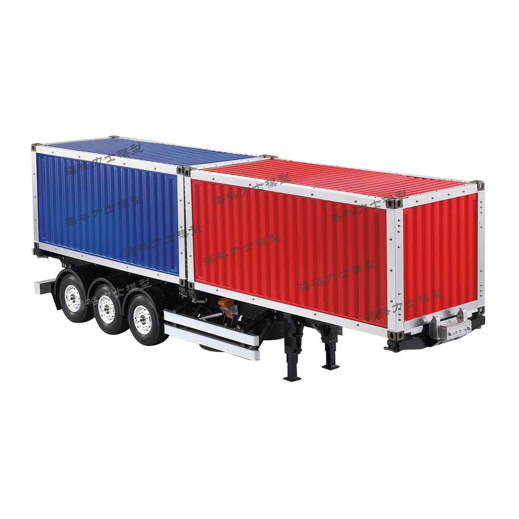 PVC Three-axis 40-foot Container Frame+two 20-foot Containers for 1/14 ...