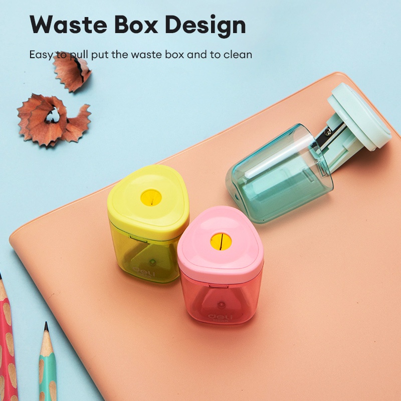Deli Mini Pencil Sharpener For Kids Student Sharpener School Stationery ...