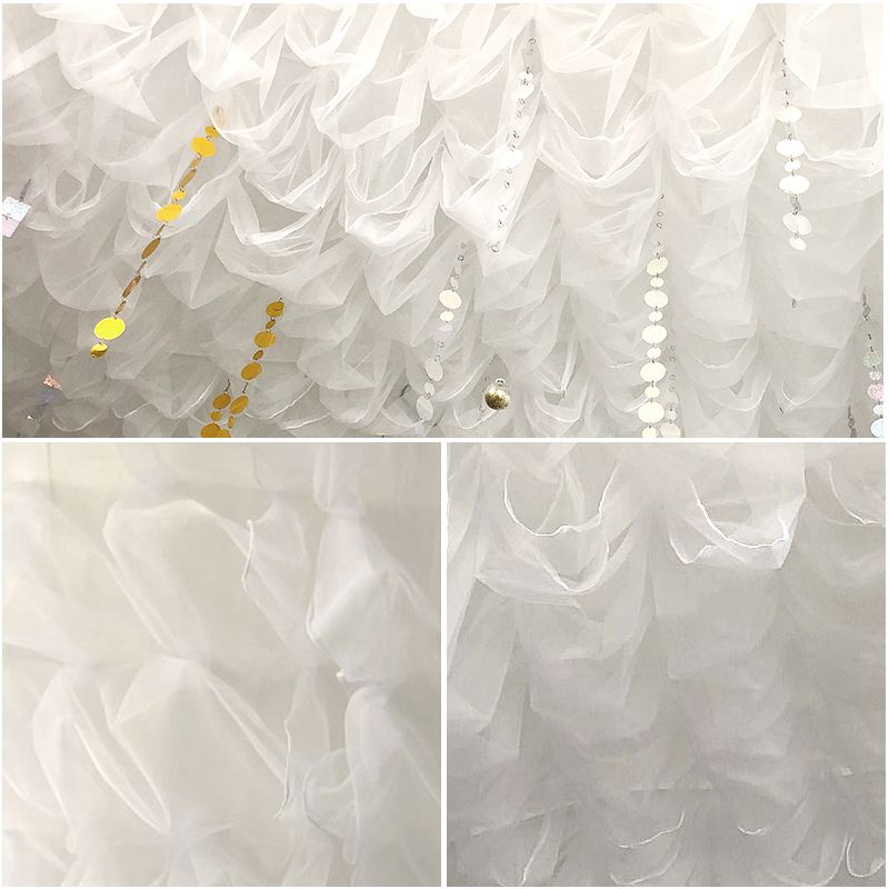 Suspended Ceiling Sheer Cloud Top Yarn Wedding Celebration Gauze ...