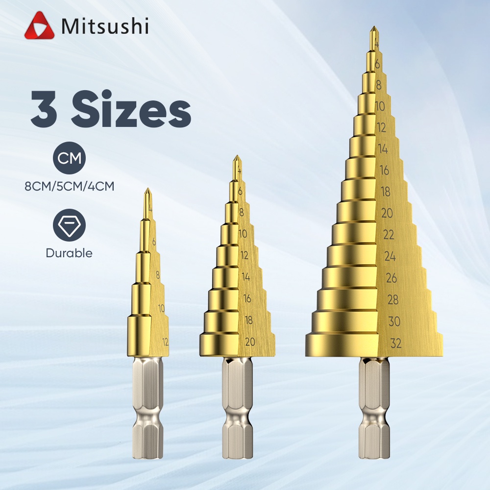 Mitsushi Hexagon Pagoda Drill Metal Bit Bench Step Tower Drill ...