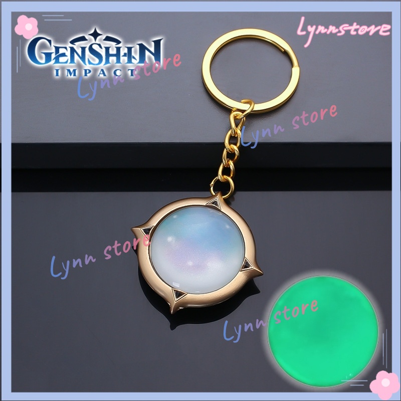 GENSHIN IMPACT Luminous Vision Keychain Double-sided Glass Fontaine ...