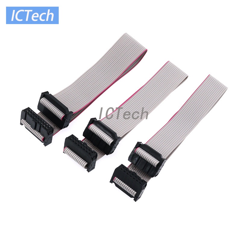FC gray flat cable 2.54mm 30cm connecting cable JTAG /10/14/16/20/40 PIN double head crimping ...