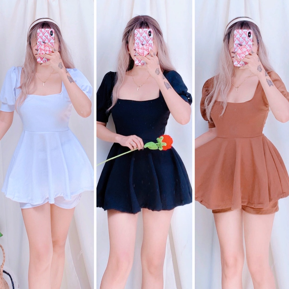 KILY.PH ANNISA PUFF SLEEVES TERNO ️CREPE SUMMER DRESS Korean Skater ...