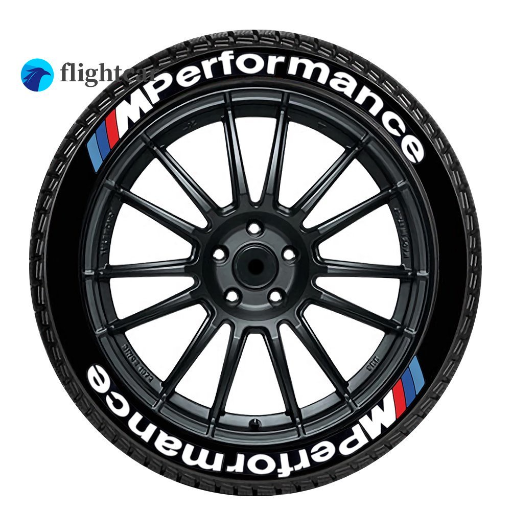 flightcar 3D BMW Performance Tire Stickers Lettering Wheel Logo Car ...