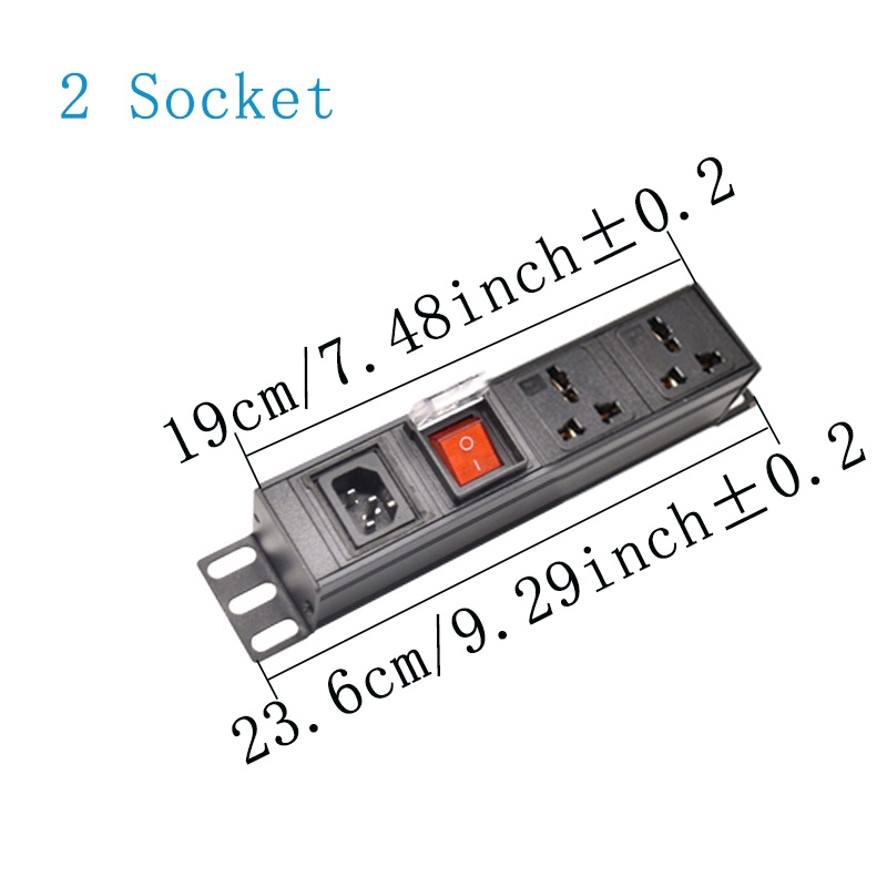 C14 Power Input Pdu Power Distribution Unit 2 12 Bit Universal Hole Expansion Socket Power Strip