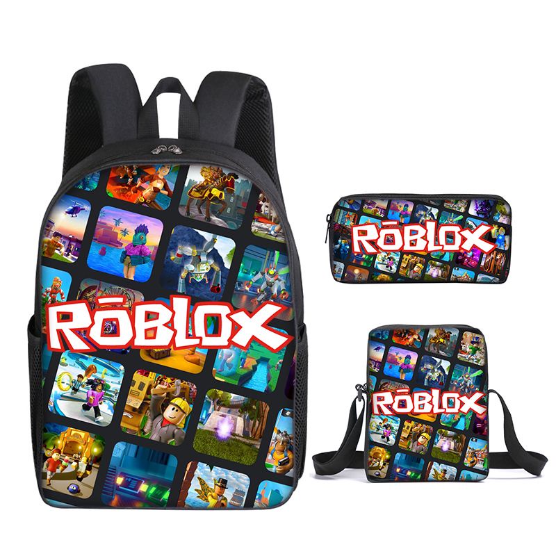 School Season Roblox Roblox Game Merchandise Cartoon Print Backpack ...
