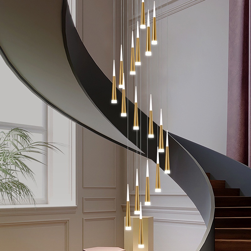 LED Stair Long Ceiling Lights Nordic Pendant Light for Living Room ...