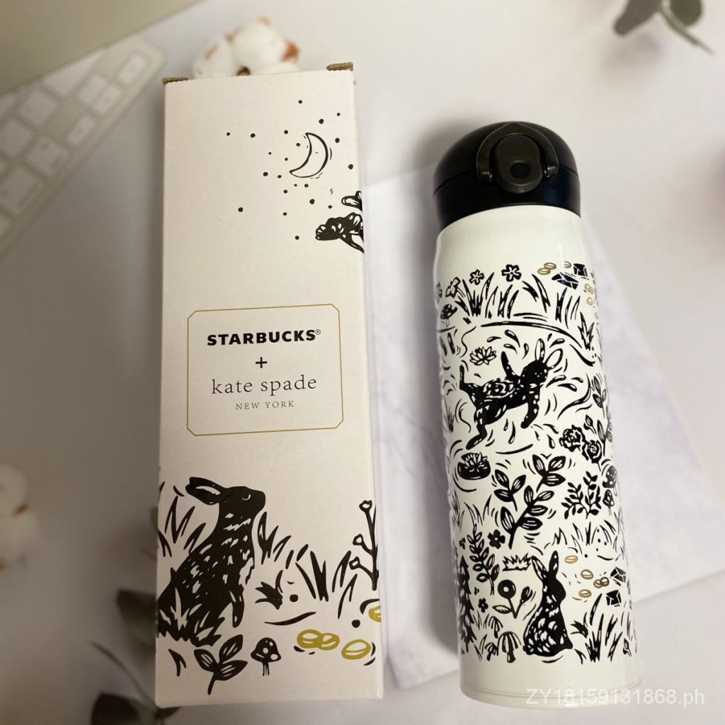 Starbucks co-branded KS graffiti rabbit limited thermos kate spade2023 ...