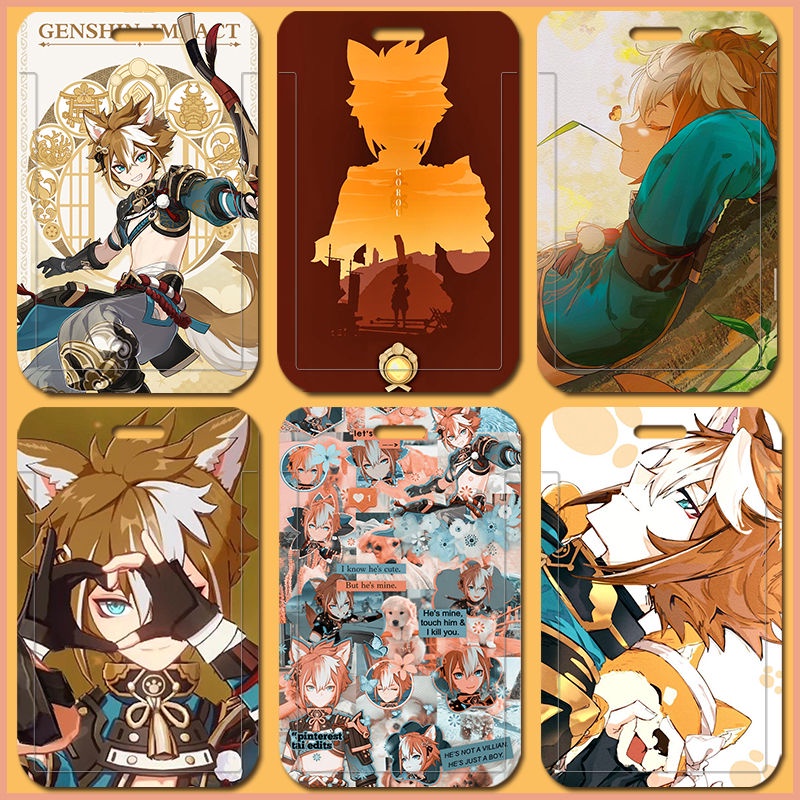 Anime Cartoon Genshin Impact Gorou DIY Name Card Student School ID Card ...