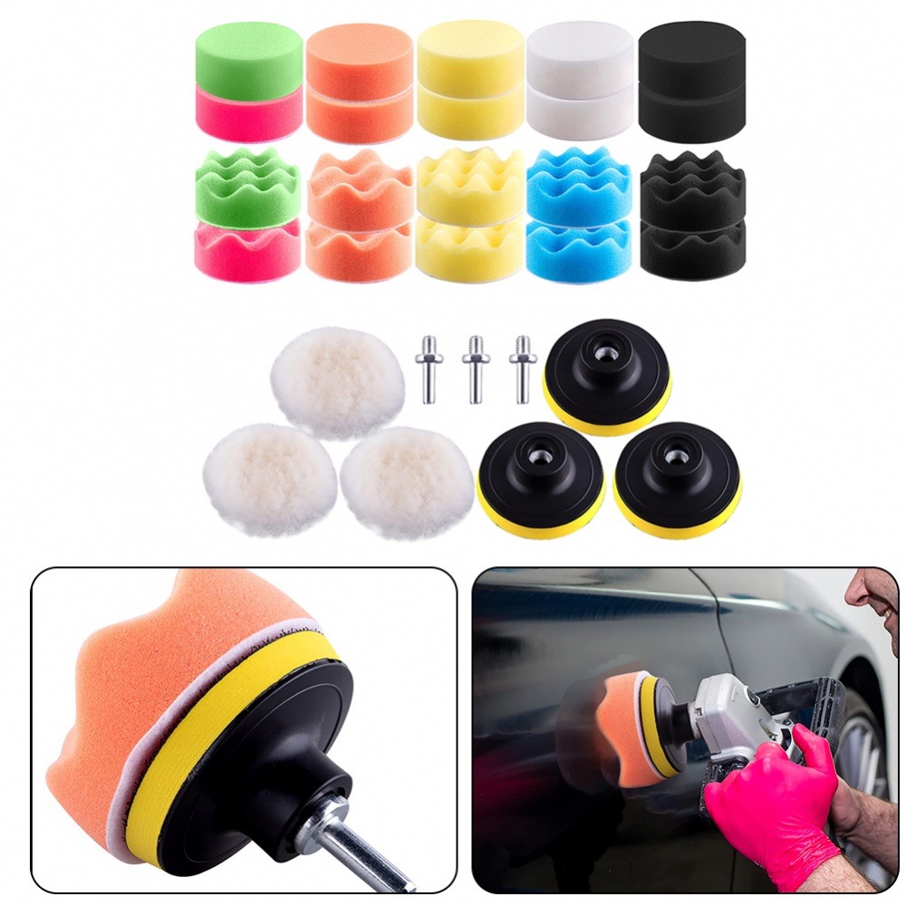 Buffing Pad 29 Pcs Polishing Pads Kit Car Buffer Sponge Polishing Pads ...