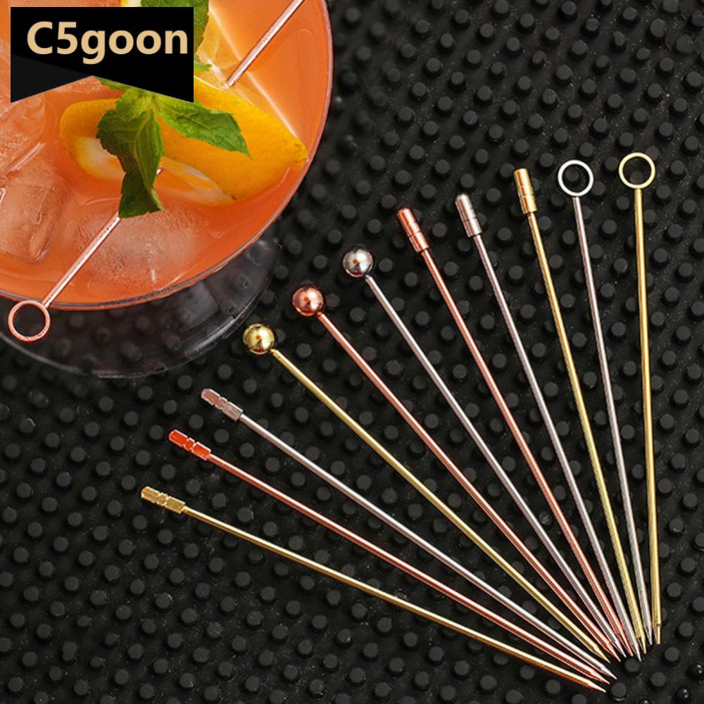 C5GOON 3Pcs Stainless Steel Reusable Cocktail Picks Martini Fruit Stick ...