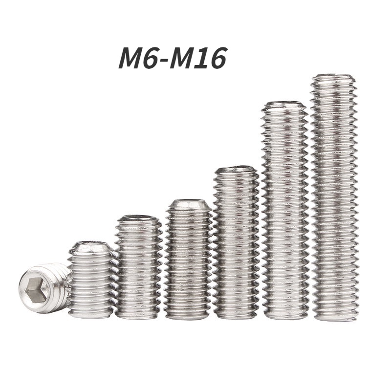 304 Stainless Steel Concave Tightening Fixing Screw Hexagon Socket Machine Meter Headless Top ...