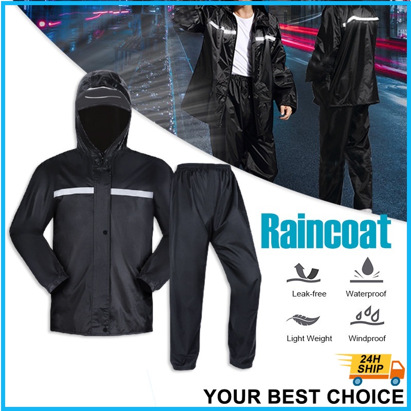 Raincoat for Motorcycle Rider Upgraded Waterproof Thick Jacket and ...