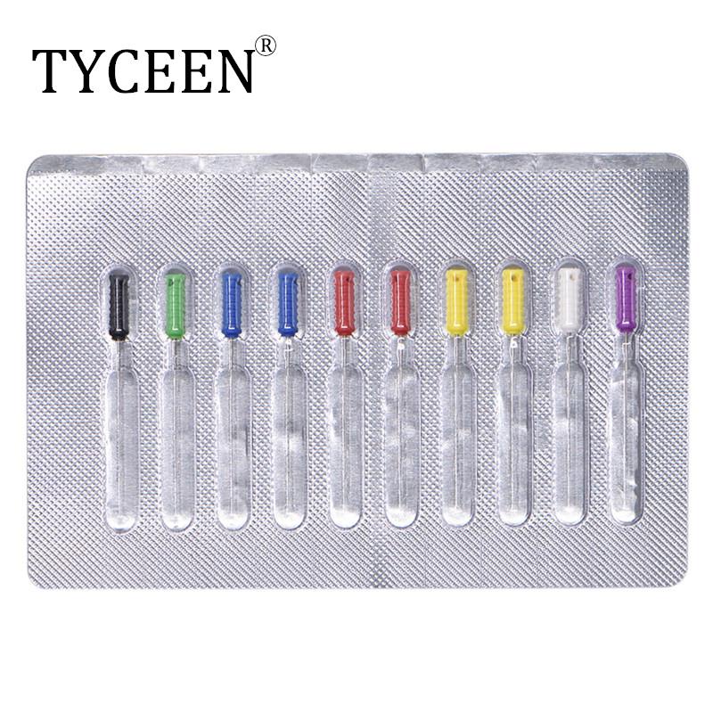10pcs/pack Dental Endodontic Needle with Handle Root Canal Cleaning ...