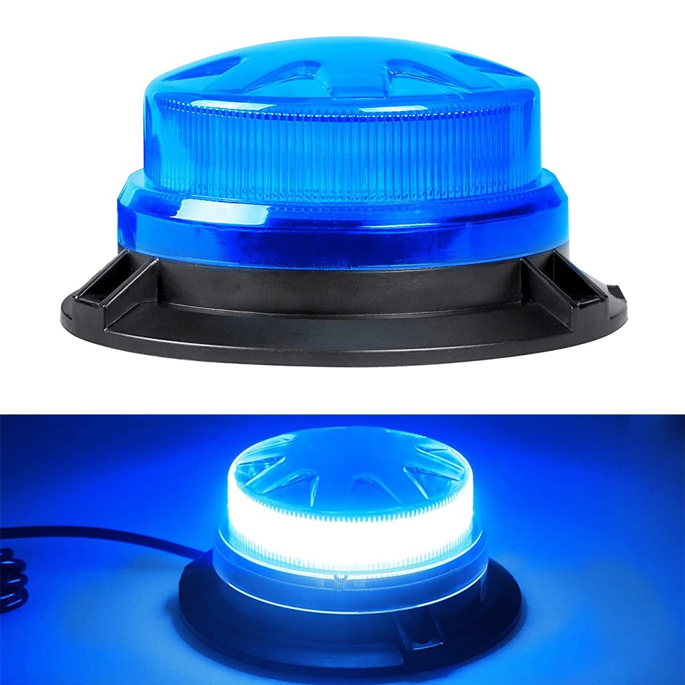 LED Blue Emergency Strobe Light Magnetic Base Car Roof Flashing Hazard ...