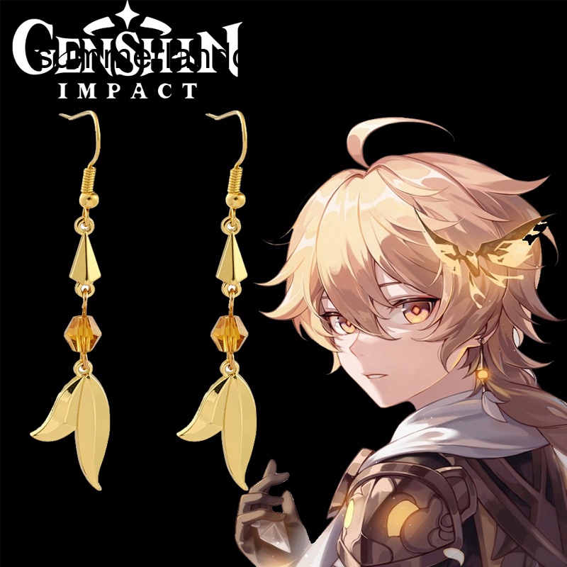 SL Anime Gamge Genshin Impact Aether Inspired Cosplay Earring Jewelry ...