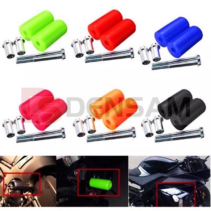 Densam Motorcycle Universal Axle Cup Slider Bolt Crash Guard Axle Cap ...