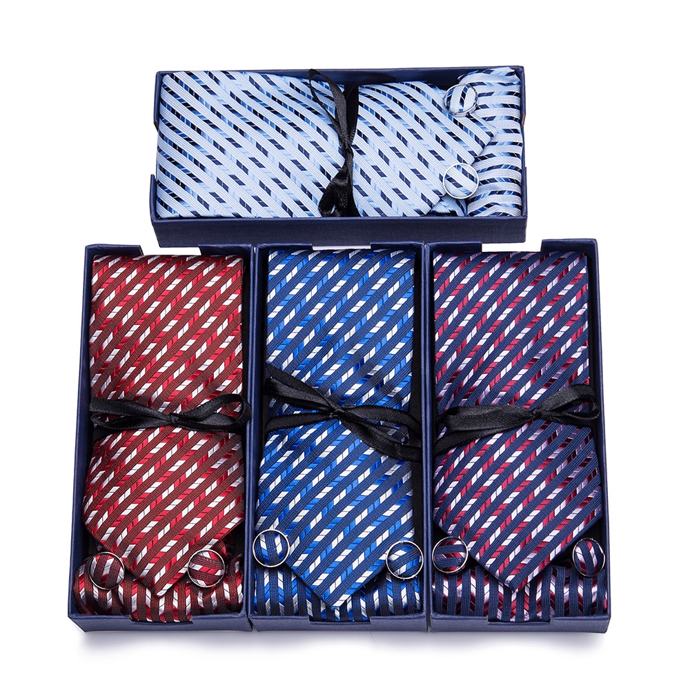 Men Tie Ready Stock Gift Box Set Group Tie Business Formal Wear Wedding ...