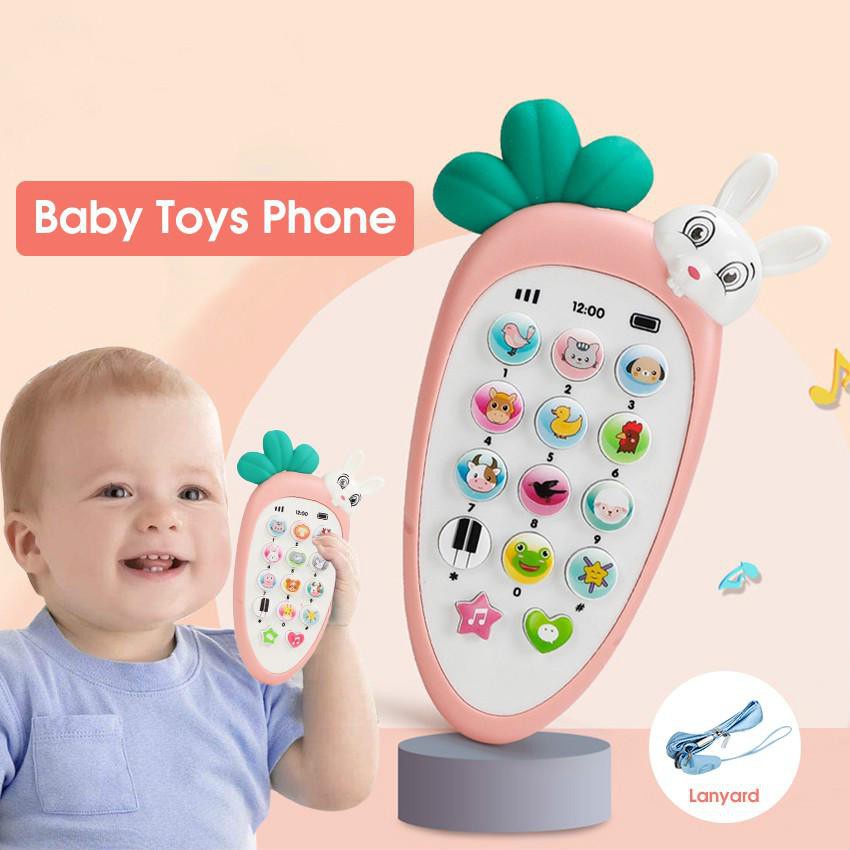 Abctoys Baby Cellphone Toy Cartoon Radish Music Mobile Telephone Story ...