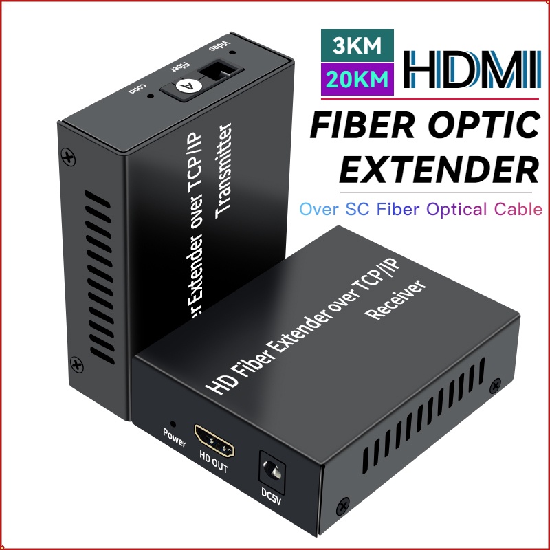 3Km HDMI Fiber Extender over SC Fiber Optical Cable 1080P 20Km HDMI ...