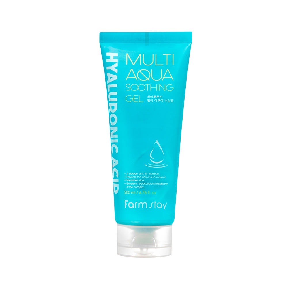FARMSTAY HYALURONIC ACID MULTI AQUA SOOTHING GEL 200ml ★Korea cosmetics ...