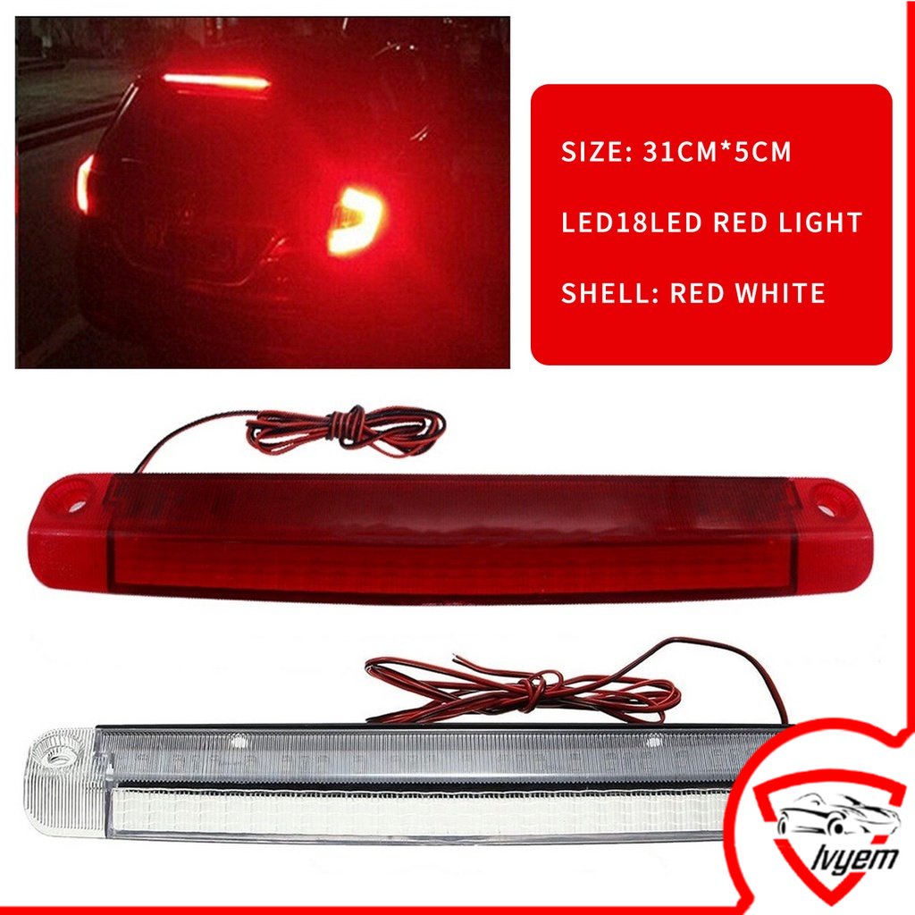 Unverisal Red Car 18 LED Rear High Mount Lamp Tail Third Brake Stop ...