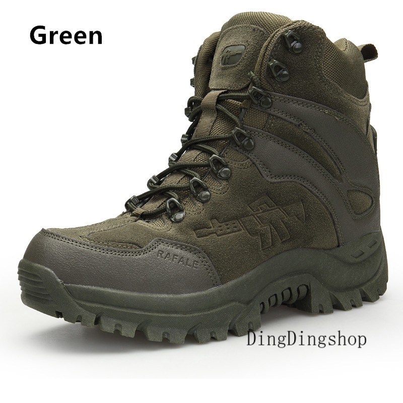 Men leather tactical boots waterproof tooling shoes IHBJ | Shopee ...