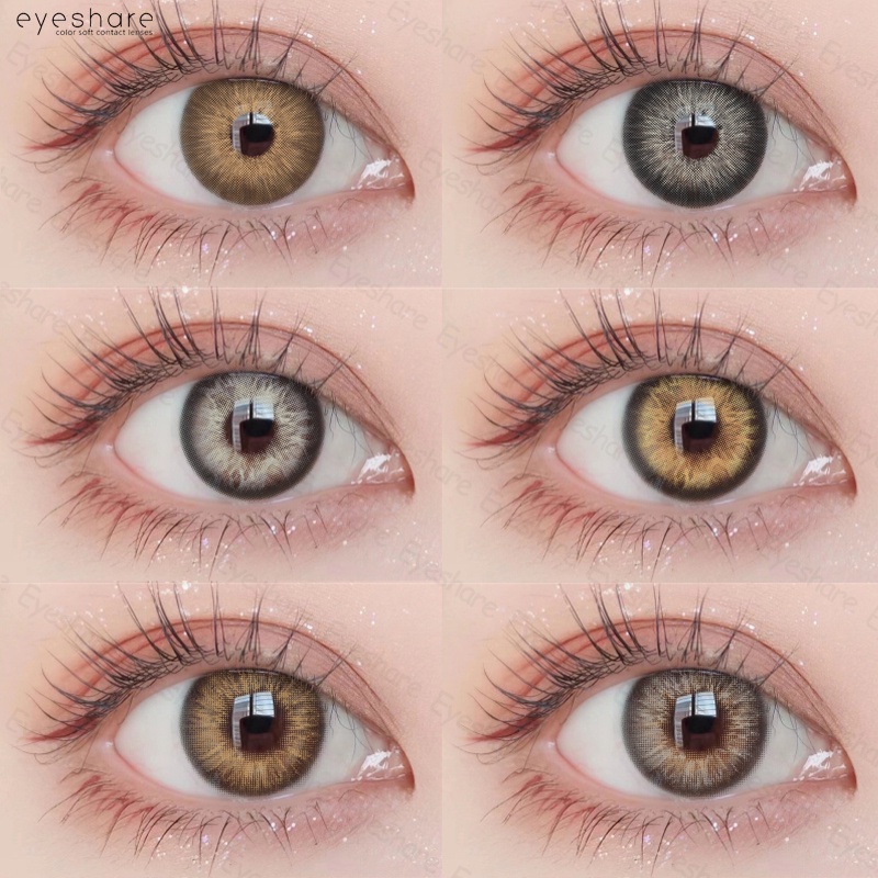 Eyeshare Grade Contact Lenses -1.00~ -8.00 Lens 50 Pairs Colored ...