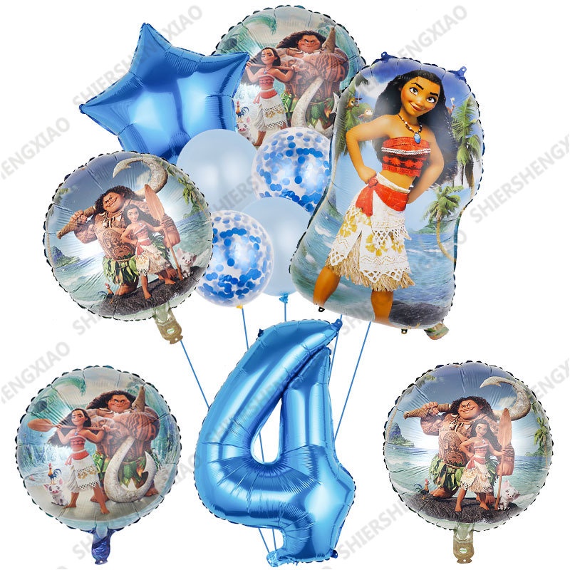 Ocean Wonderland Disney Moana Themed Birthday Party Decoration Balloons ...