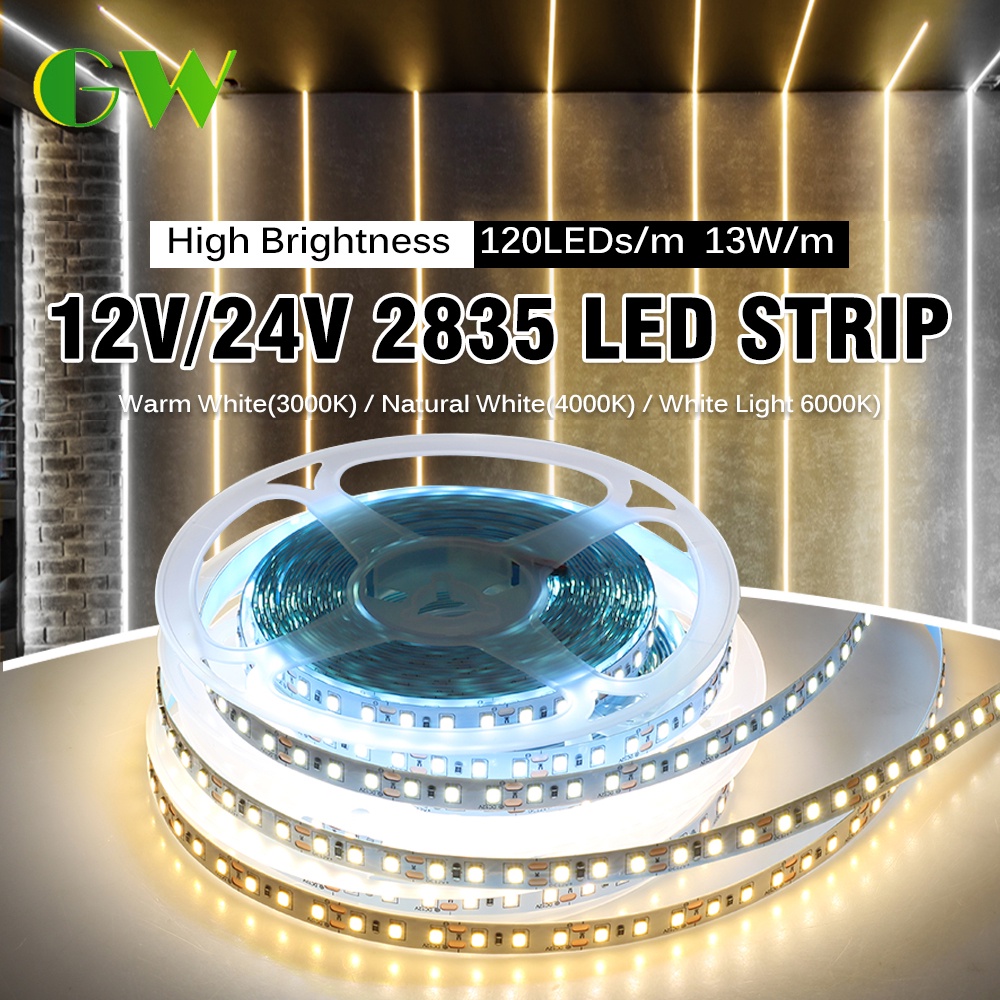 10M 20M LED Strip Light 12V 24V 120LEDs/m LED Strip High Brightness ...