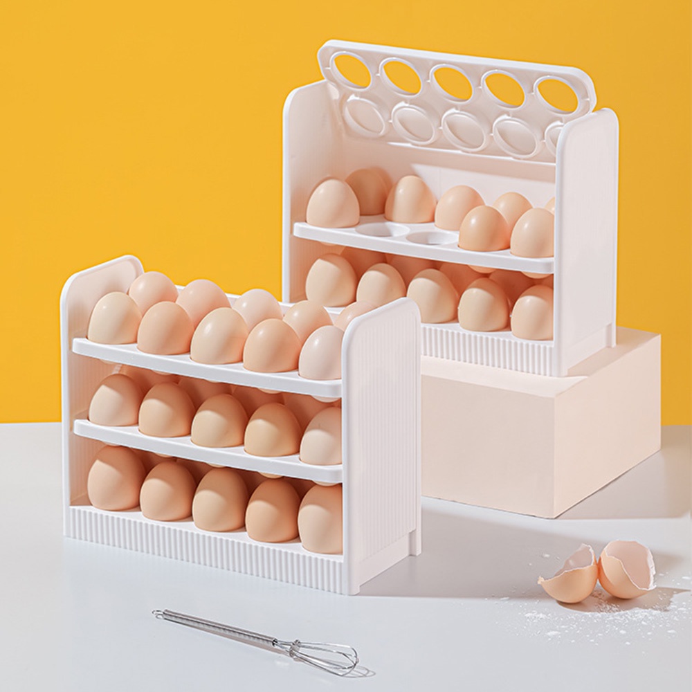 Egg Storage Box Refrigerator Side Door Storage Rack Reversible Kitchen ...