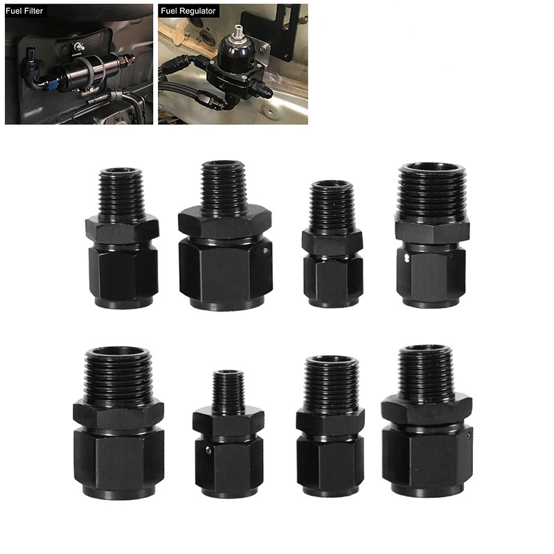 6AN AN4 AN8Female to 8/1 1/4 3/8 1/2 NPT Male Swivel Adapter Fittings ...