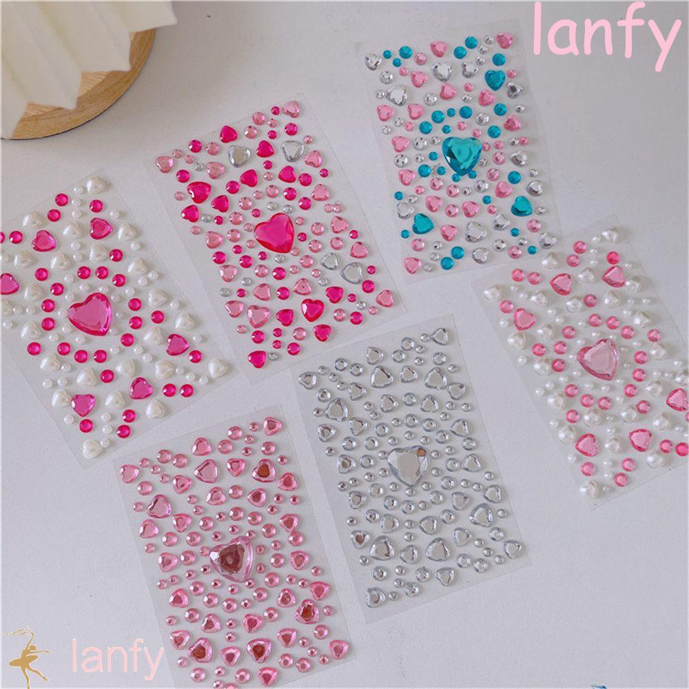 LANFY Acrylic Heart Sticker For Children 3D Sticker Stationery Sticker ...