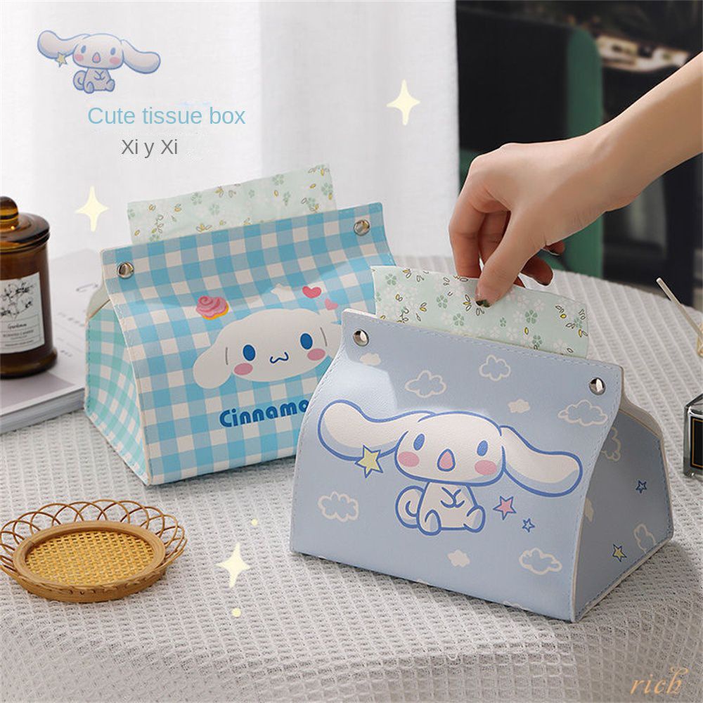 Cinnamoroll Pu Leather Tissue Box Cartoon Desktop Tissue Storage Case ...