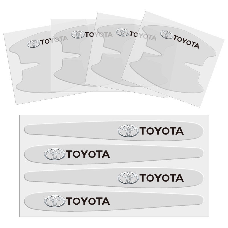 8 pcs TPU Car door bowl protection sticker, door handle sticker ...