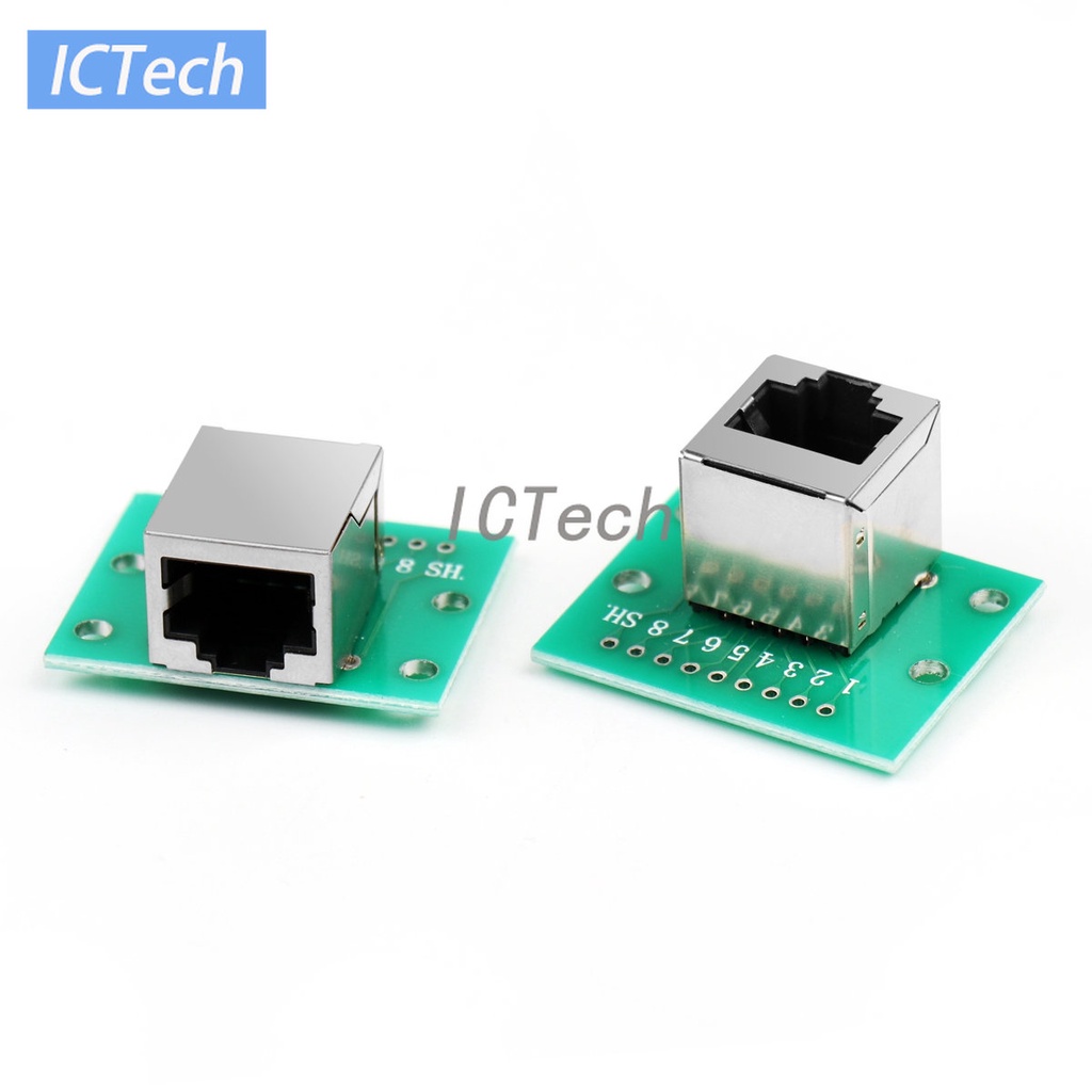 RJ45 Network Port Adapter Board 8Pin Crystal Head Female Socket Circuit ...