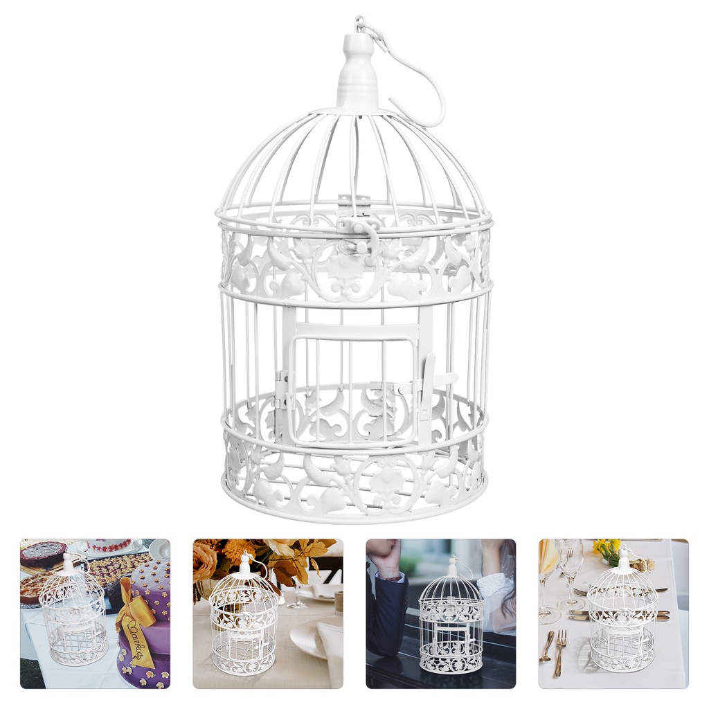 Home Iron Art Craft Wedding Bird Cage Birdcage Decoration Ornament ...