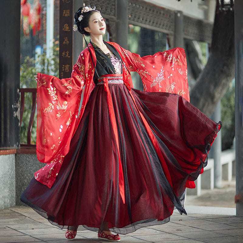 Plus Size Hanfu Female Fat Mm 100kg Original Black Jade Genuine Elegant ...