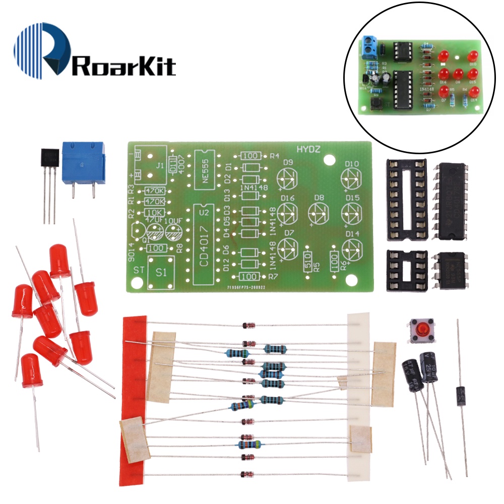 Electronic Dice NE555 LED Module CD4017 DIY Kit 5mm Red LED 4.5-5V LED ...
