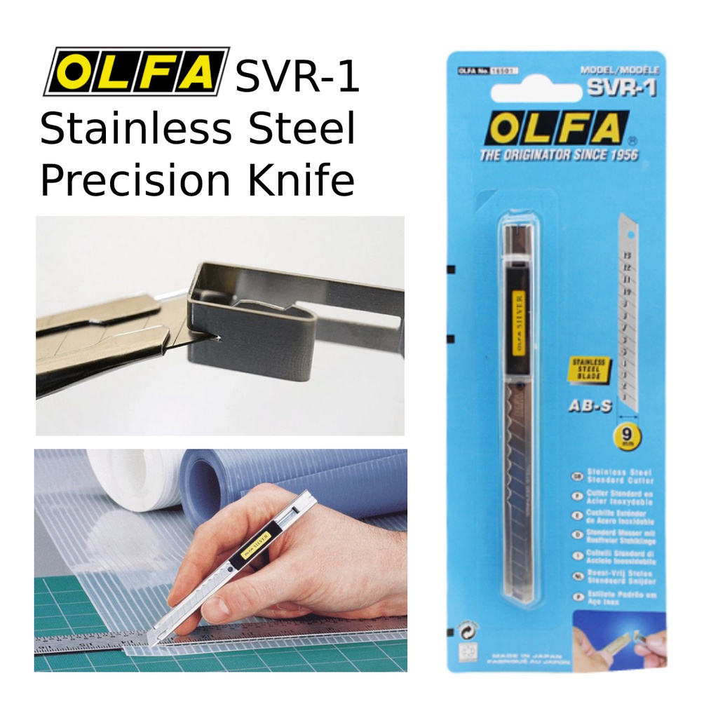 Olfa Standard Cutter SVR-1 9mm with Extra Blade, OLFA CUTTER | Shopee Philippines