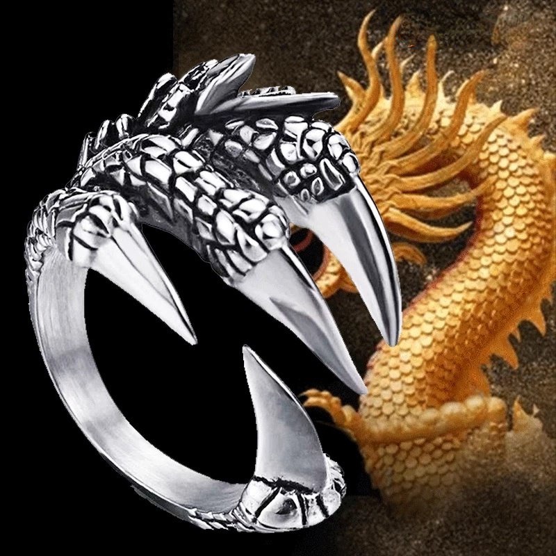 Fashion Dragon Claw Ring/ Women Men's Punk Rock Dragon Rings/ Motorcycle Band Gothic Jewelry for ...