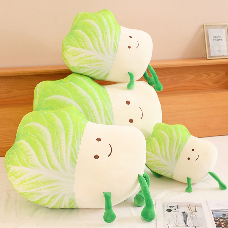 Simulation Cute Vegetable Plush Throw Pillow Cartoon Chinese Cabbage ...